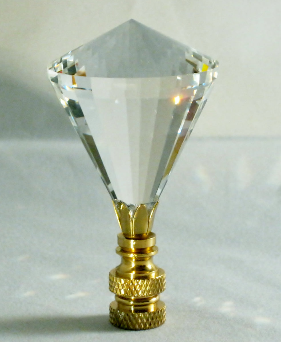 Crystal Lamp Finials-Diamond – Lamp Finial Designs