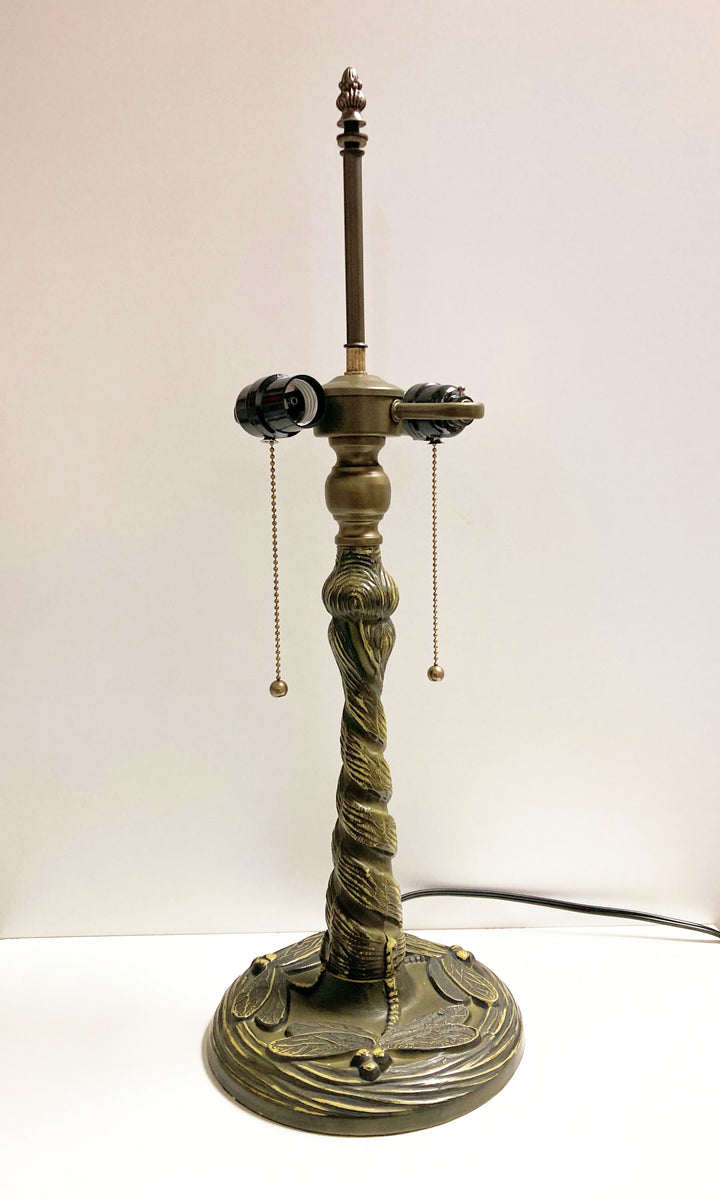 DRAGONFLY Design-Tiffany Lamp Base (Base Only) 2-Light Pull Chain-Bron ...
