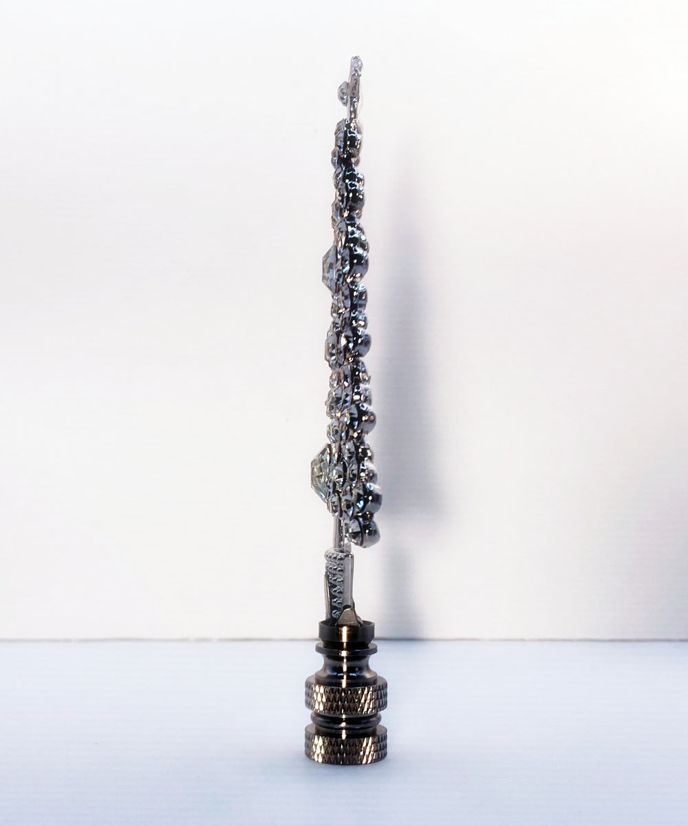 Holiday/Christmas Lamp Finial-Large CHRISTMAS TREE w/Rhinestones-Satin ...