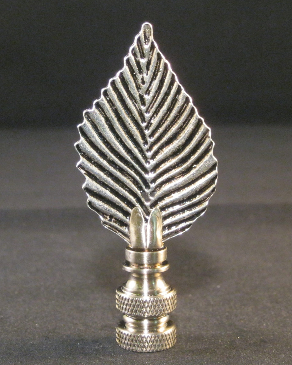 LEAF Cast Metal Lamp Finial-Antique Silver Finish – Lamp Finial Designs