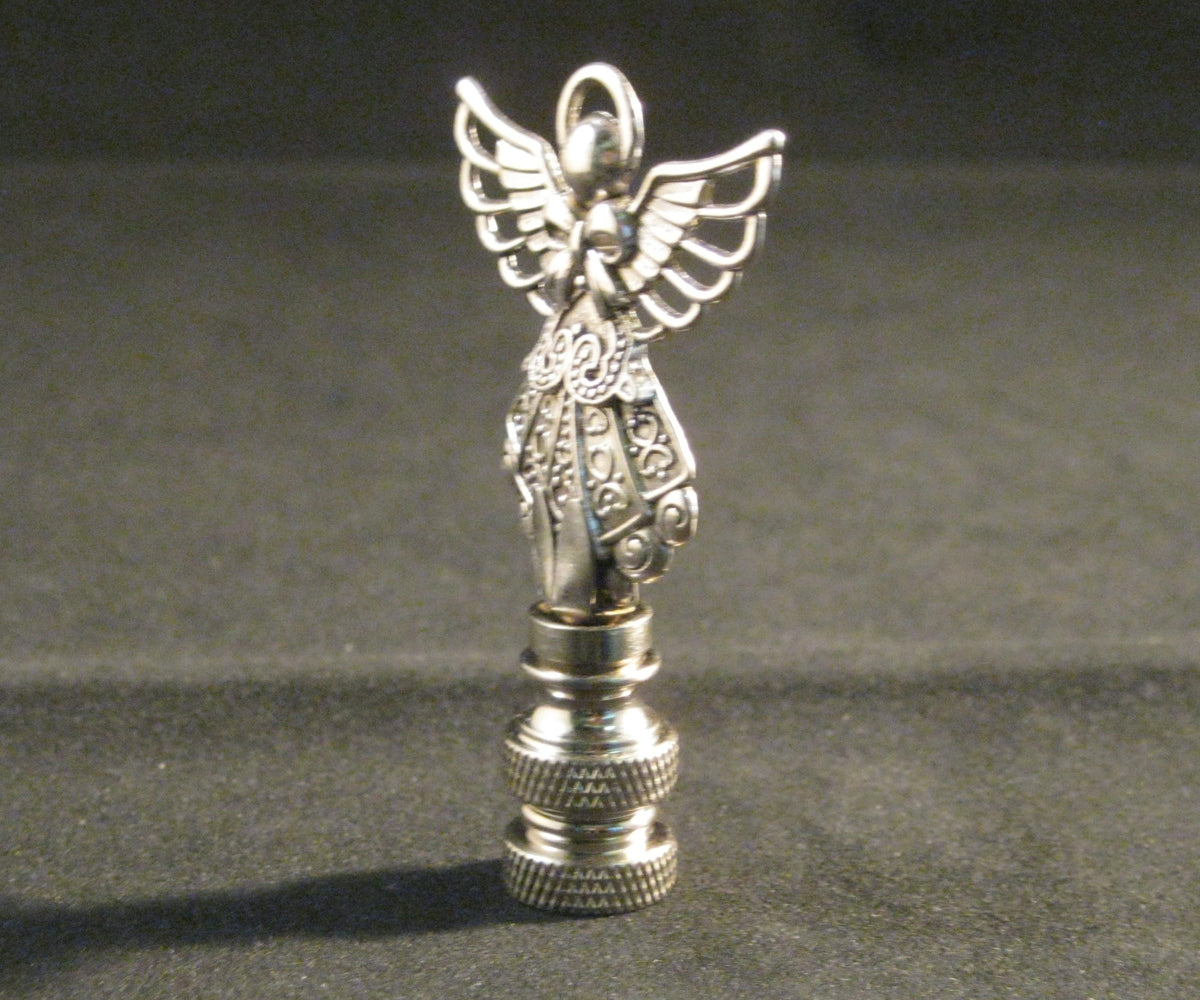 ANGEL Cast Metal Lamp Finials-6 Colors Available (1 Pc.)-Antique Silve ...