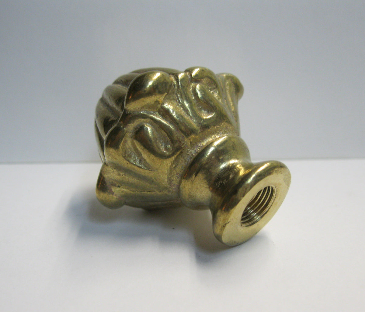 ACORN Solid Cast Brass Lamp Finial, Heavy and Detailed w/Dual Threads ...
