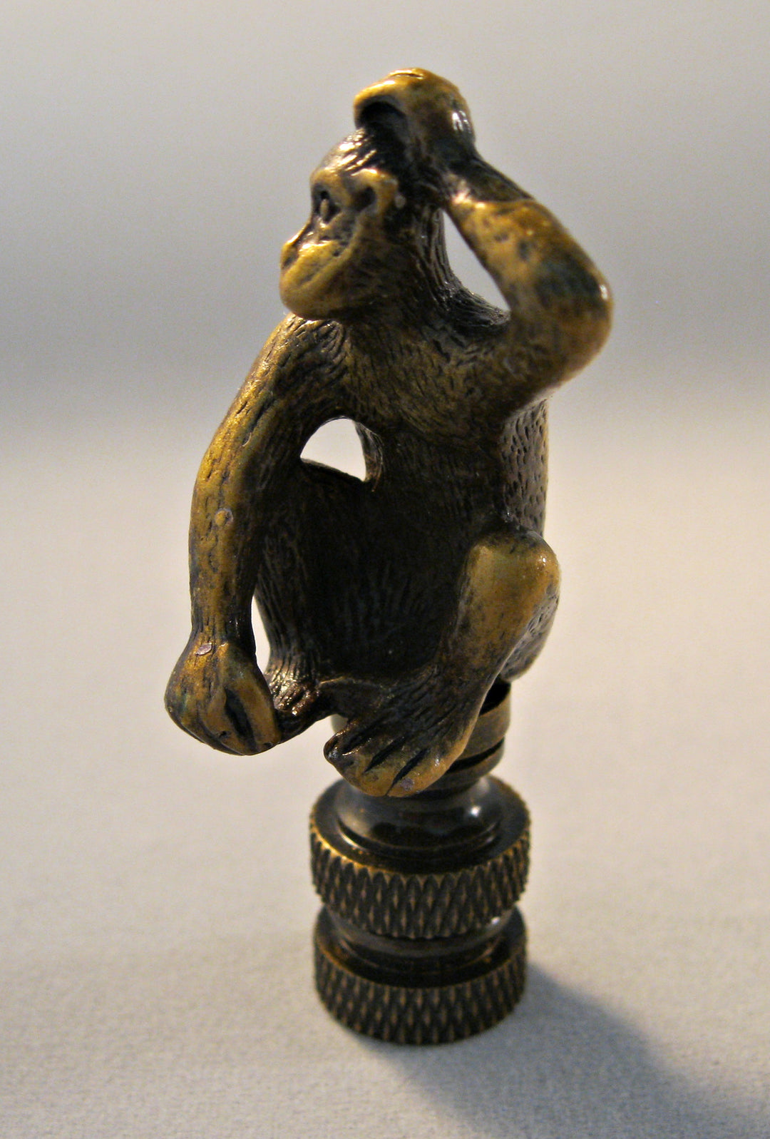 MONKEY Lamp Finial-Aged Brass Finish, Highly detailed metal casting ...
