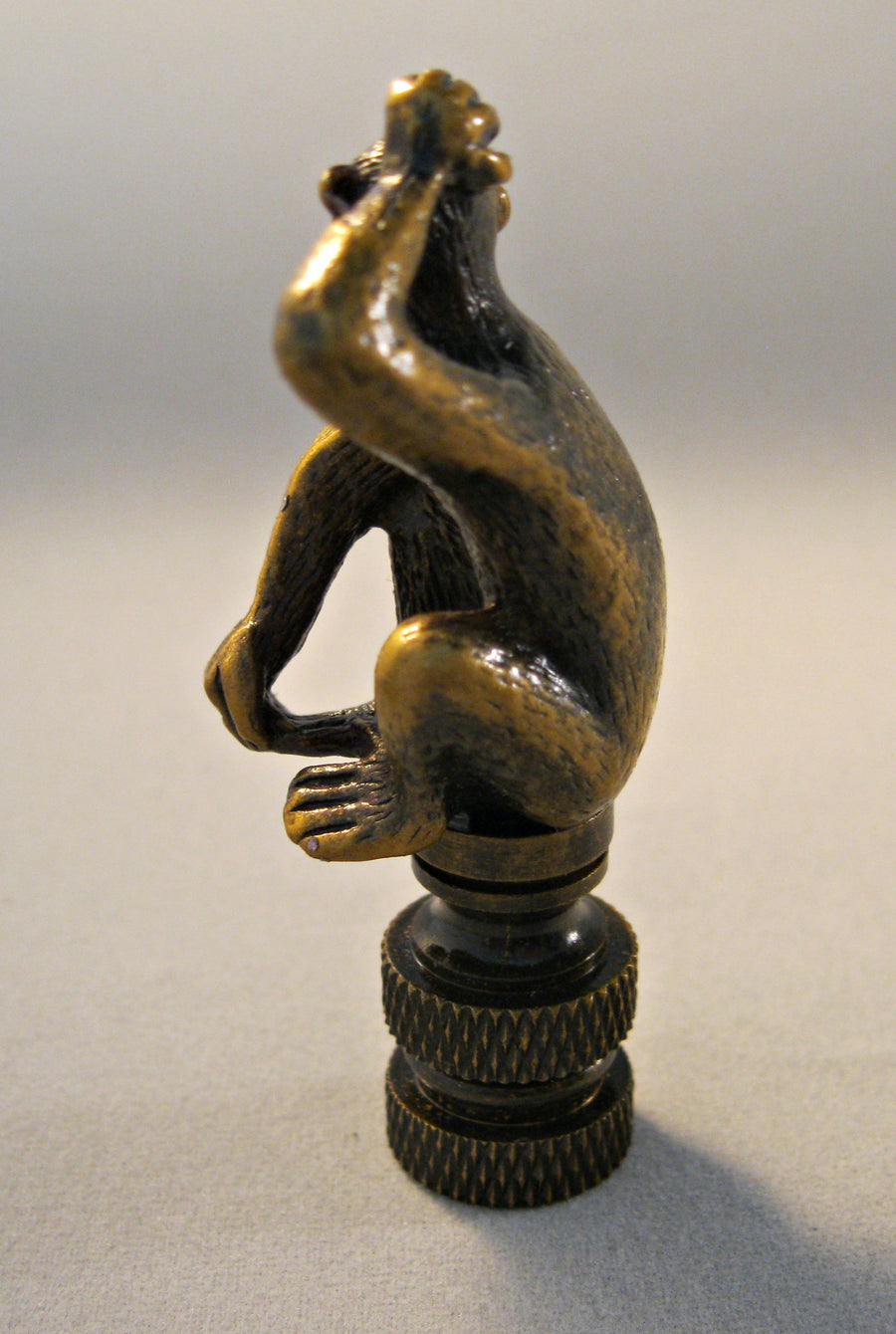 MONKEY Lamp Finial-Aged Brass Finish, Highly detailed metal casting ...