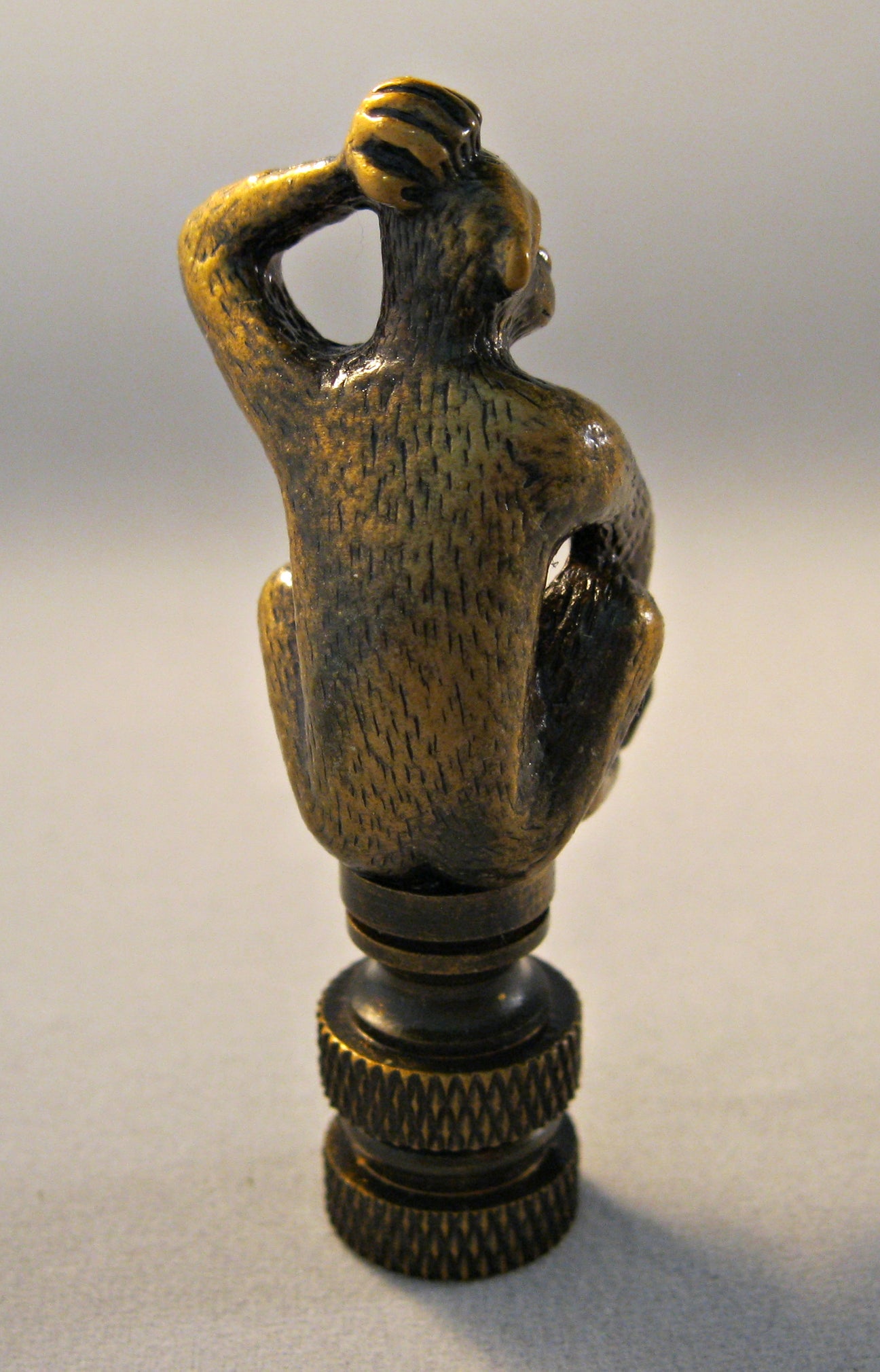 MONKEY Lamp Finial-Aged Brass Finish, Highly detailed metal casting ...