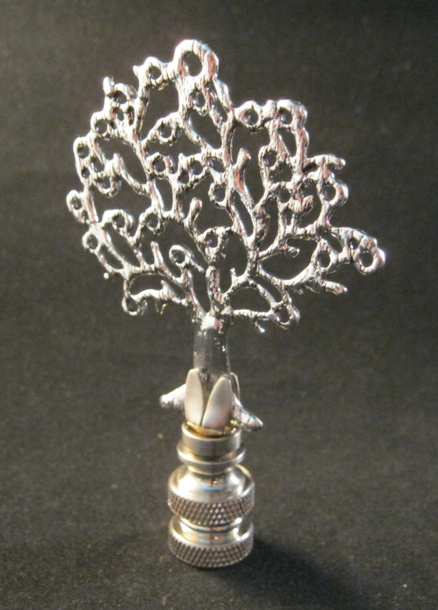TREE Cast Metal Lamp Finial-Antique Silver Finish – Lamp Finial Designs