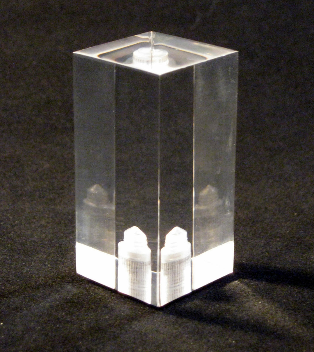 ACRYLIC RECTANGULAR CUBE Lamp Finial-2"H-Clear, Transitional – Lamp ...