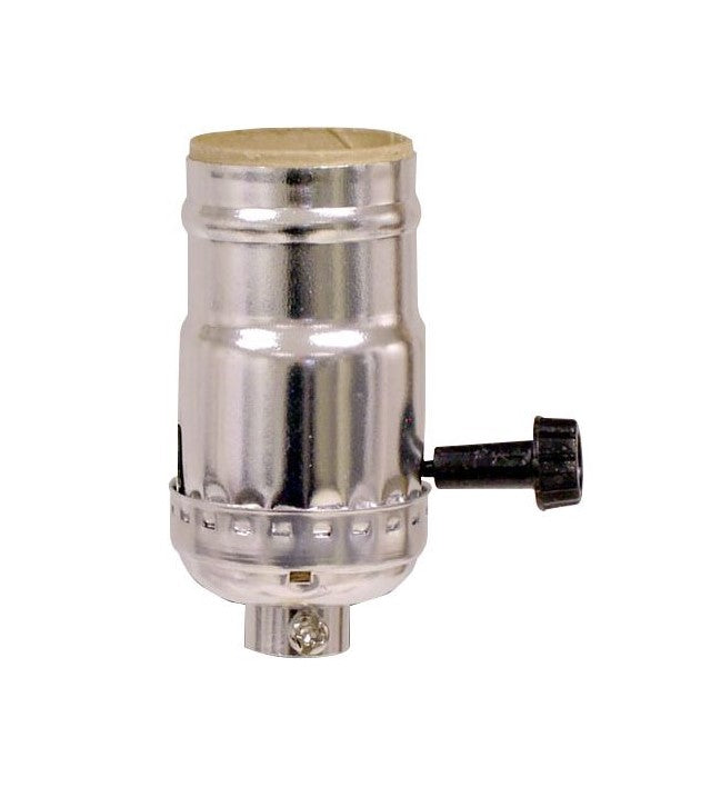 3-WAY TURN KNOB Medium Base Socket-Nickel Finish – Lamp Finial Designs