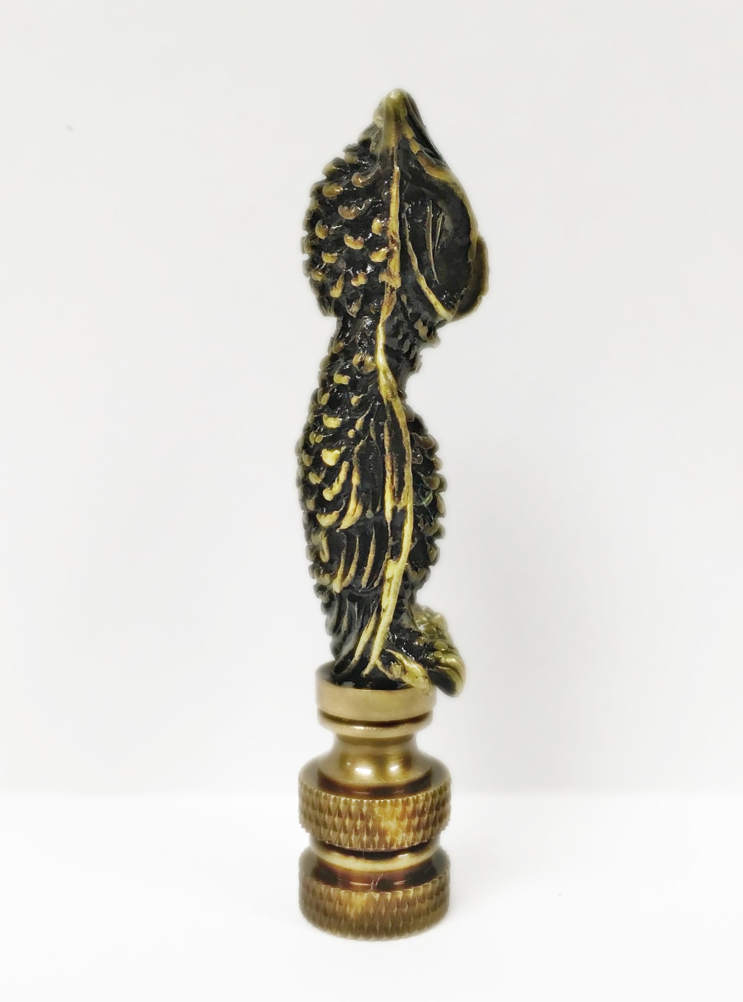 OWL Lamp Finial-Aged Brass Finish, Highly detailed metal casting – Lamp ...