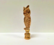 OWL Lamp Finial-Bright gold Finish, Highly detailed metal casting ...