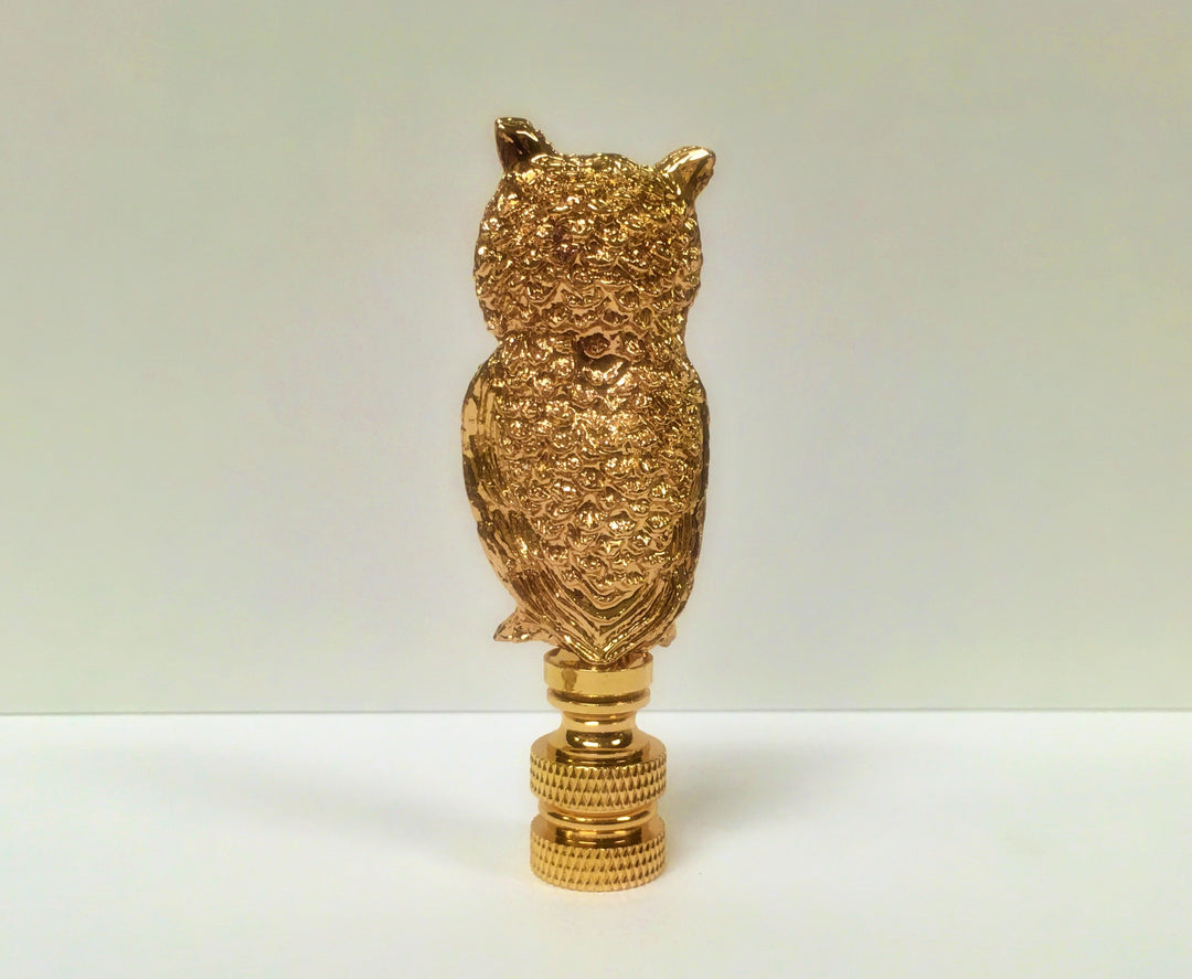 OWL Lamp Finial-Bright gold Finish, Highly detailed metal casting ...