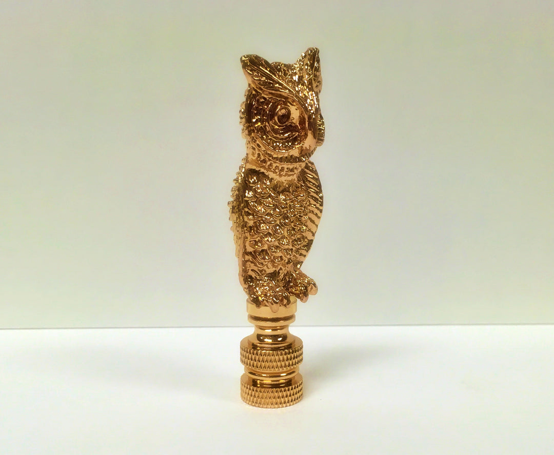 OWL Lamp Finial-Bright gold Finish, Highly detailed metal casting ...